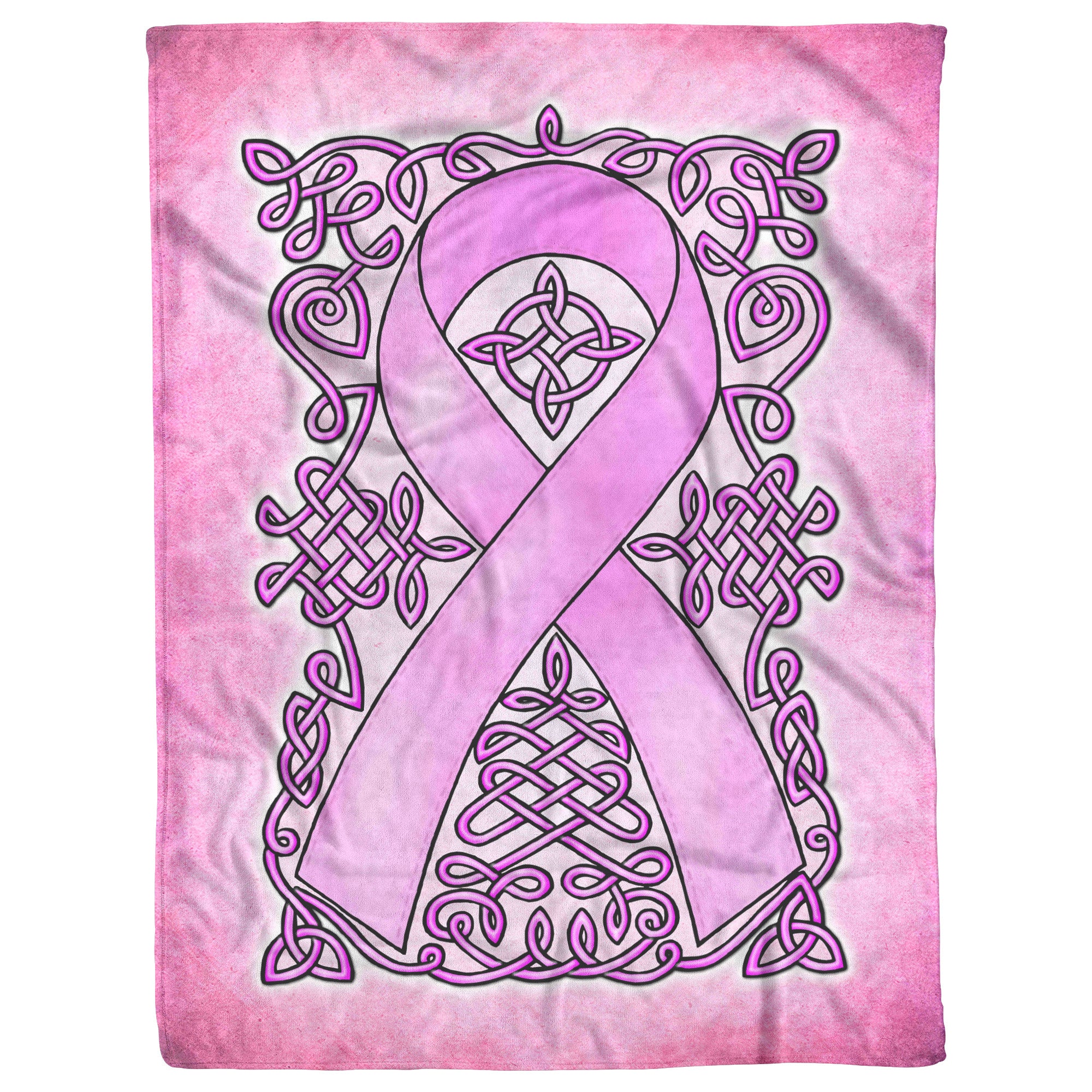 Celtic Awareness Ribbon Fleece Blanket - Pink – Celtic Art Store / EHR ...