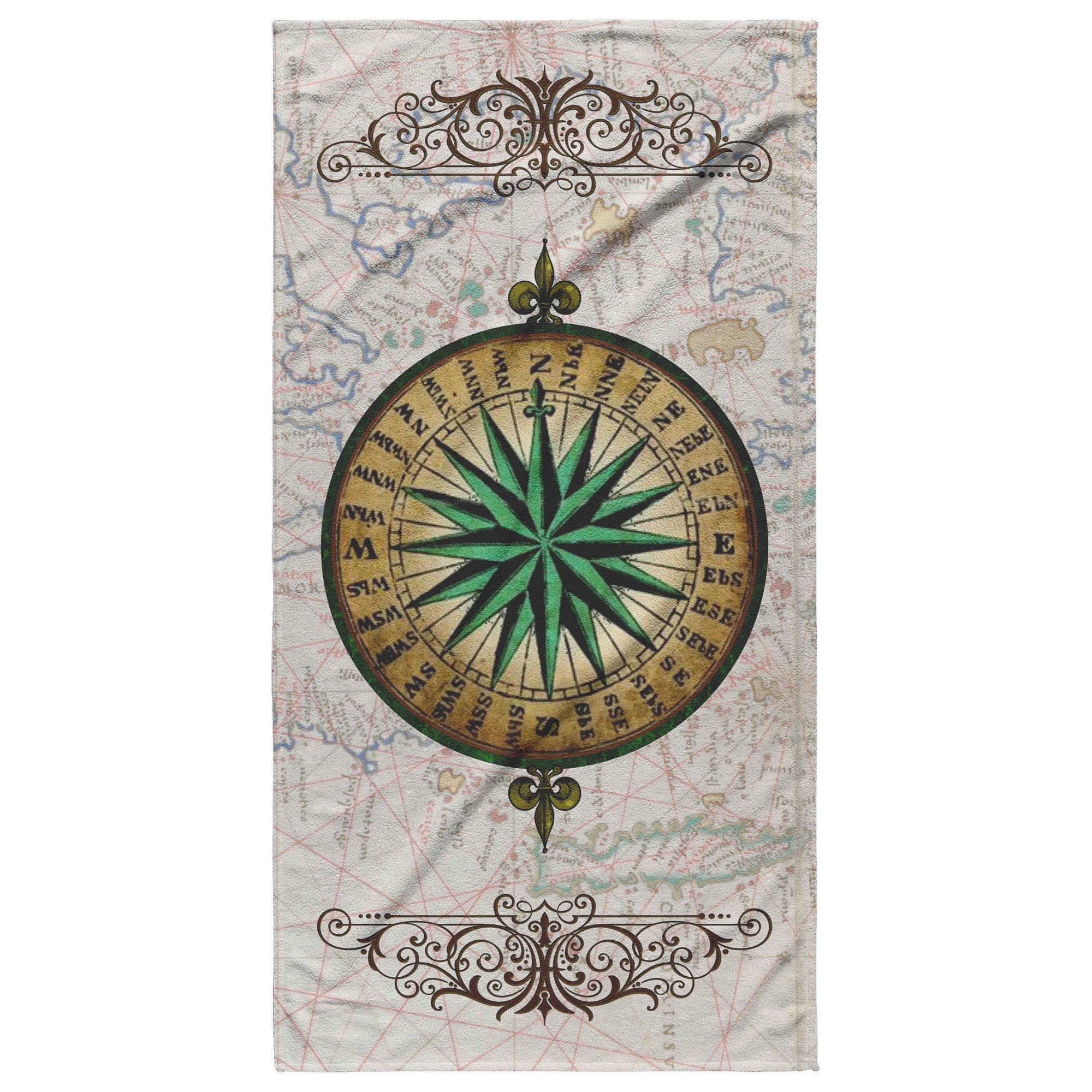 Compass Rose Beath Towel - Green – Celtic Art Store / EHR Books