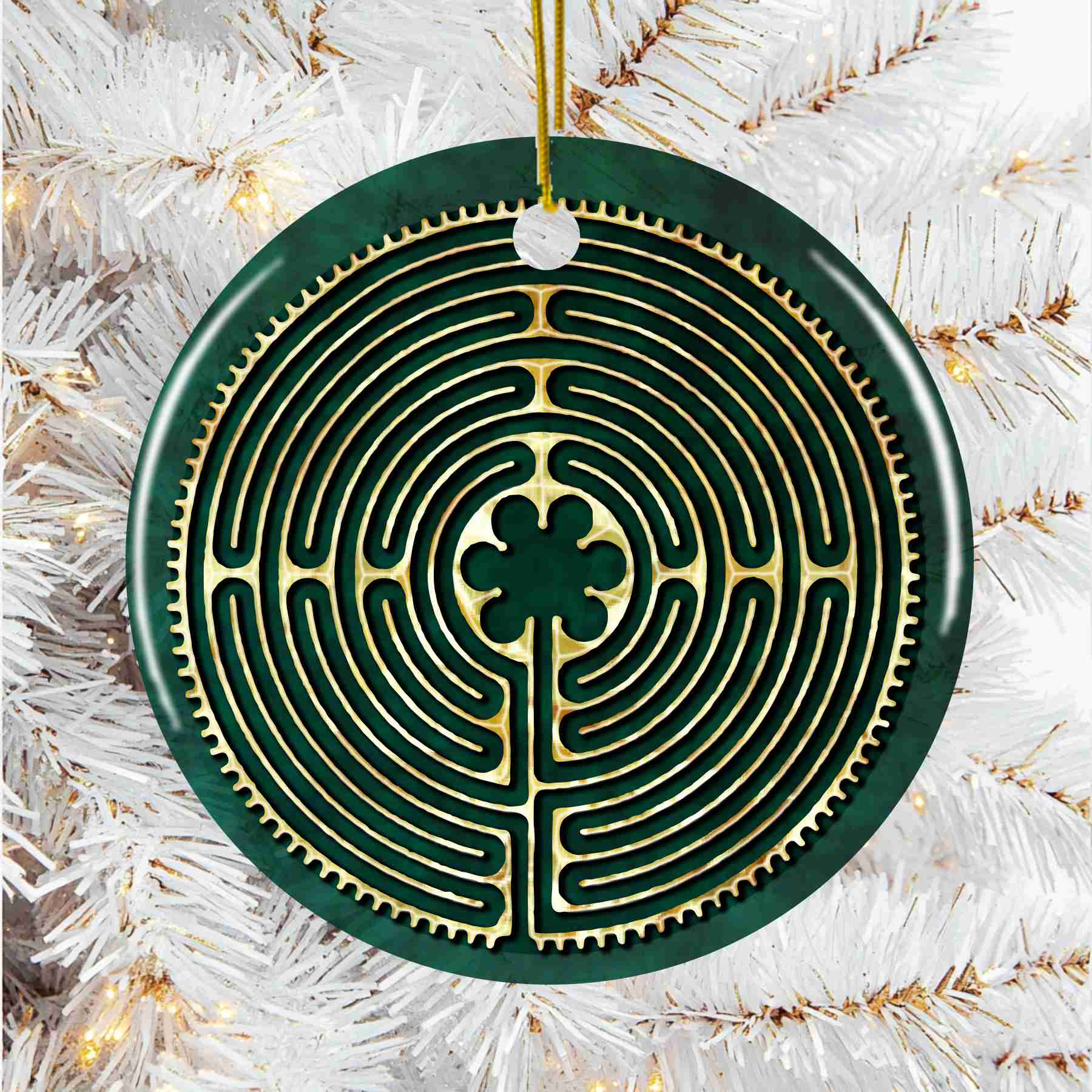 Chartres Labyrinth Christmas Ornament – Celtic Art Store by Ravensdaughter