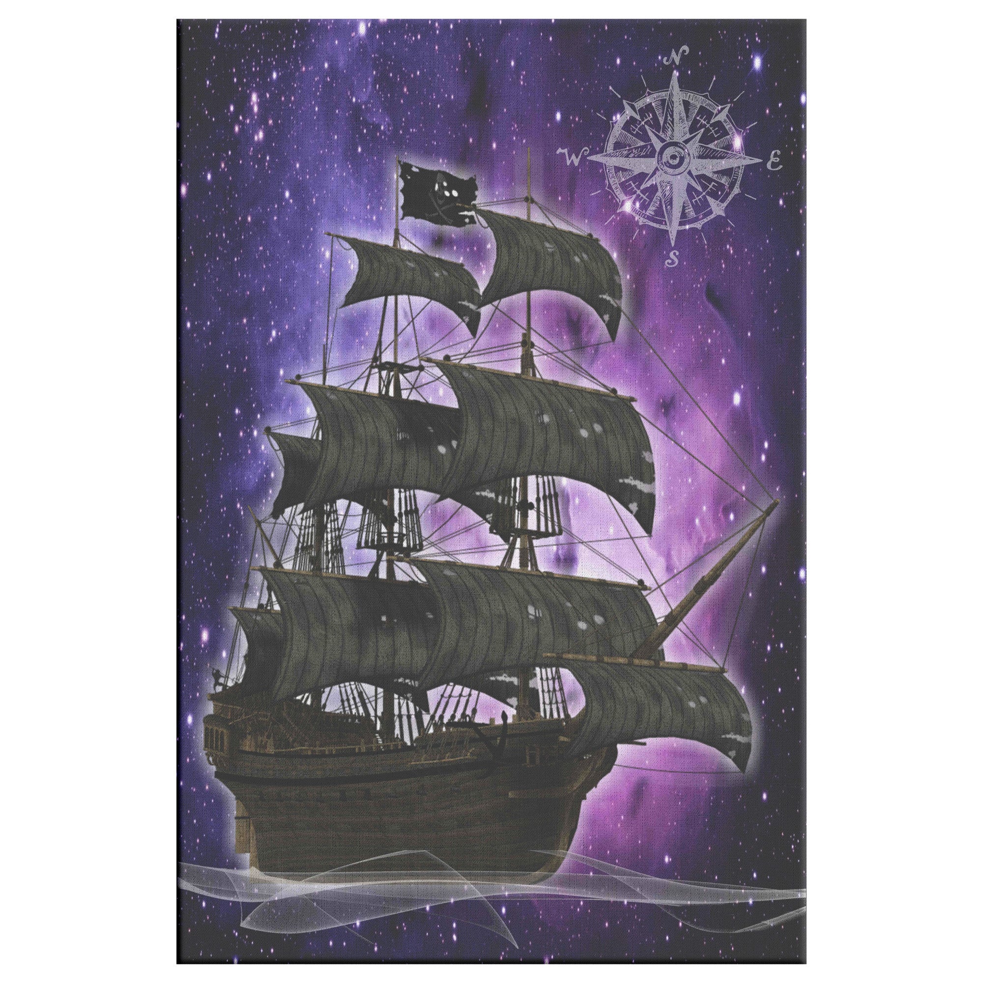 Pirate Ghost ship Canvas Print - Purple – Celtic Art Store / EHR Books