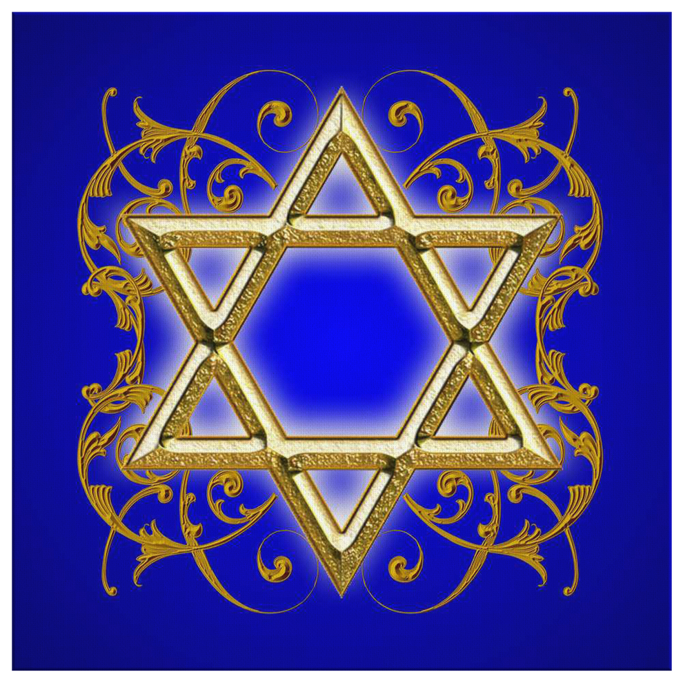 Gold Star of David Stretch Canvas Print – Celtic Art Store / EHR Books