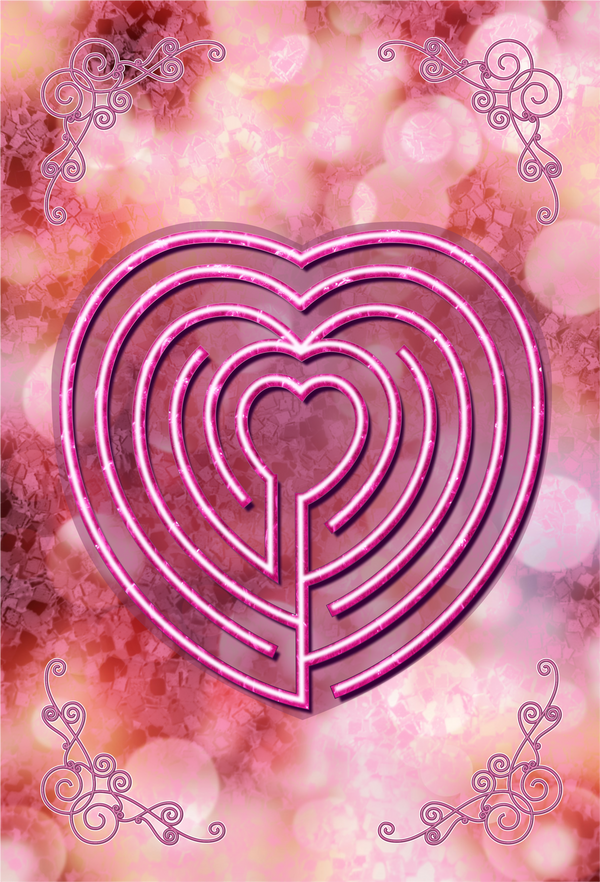 Heart Labyrinth Mindful Tracing Art Journal - Enchanted Bubbles ...