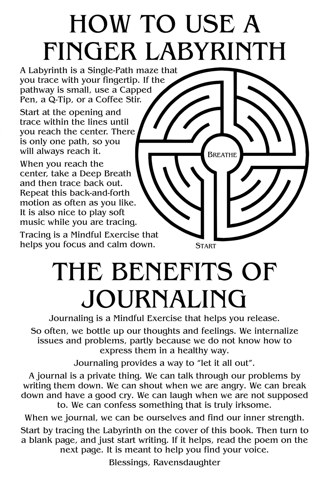 St. Lambertus Labyrinth Mindful Tracing Art Journal - Dye Drops ...