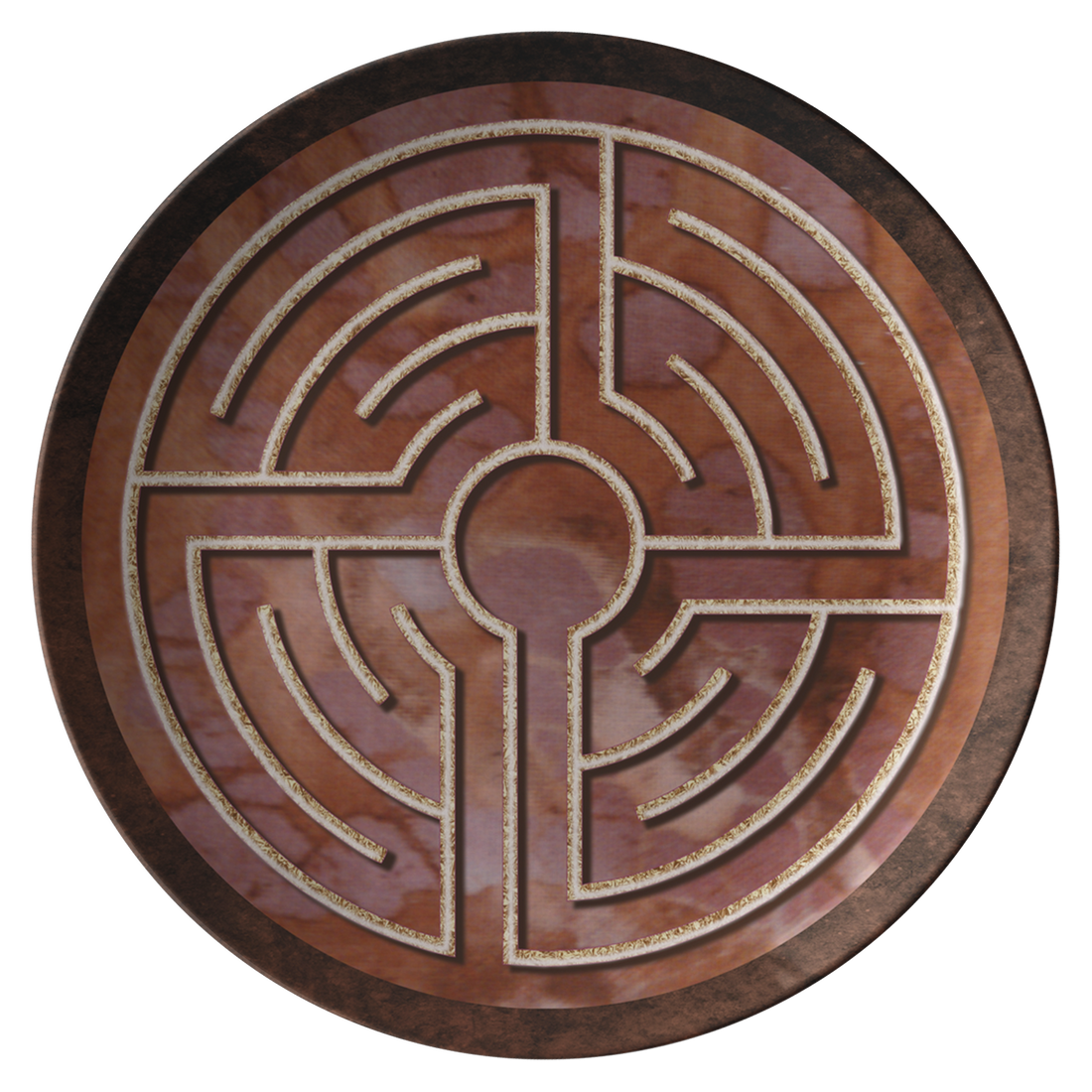 St. Lambertus Labyrinth ThermoSāf® Polymer Dinner Plate – Celtic Art ...